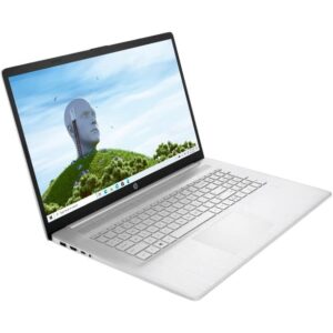 HP 2023 17.3'' FHD IPS Laptop PC Intel 4-Core i5-1135G7 Iris Xe Graphics 12GB DDR4 256GB NVMe SSD HDMI WiFi AC BT4.2 USB-C Backlit Keyboard Webcam Natural Silver Windows 11 Pro w/RE 32GB USB