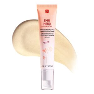 erborian skin hero with white ginseng, facial concealer and makeup primer - non-tinted bare skin perfecting face moisturizer smooths, blurs & illuminates skin - silicone free korean skincare