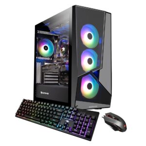 ibuypower pro gaming pc computer desktop slatemr 236i (intel i5-12600kf 3.7ghz, geforce rtx 3060 12gb, 16gb ddr4 rgb ram, 500 gb nvme ssd + 1 tb hdd, wifi ready, windows 11 home)