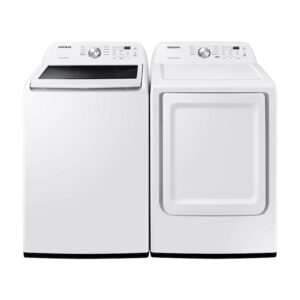 samsung wa45t3200pr white he top load washer/dryer pair