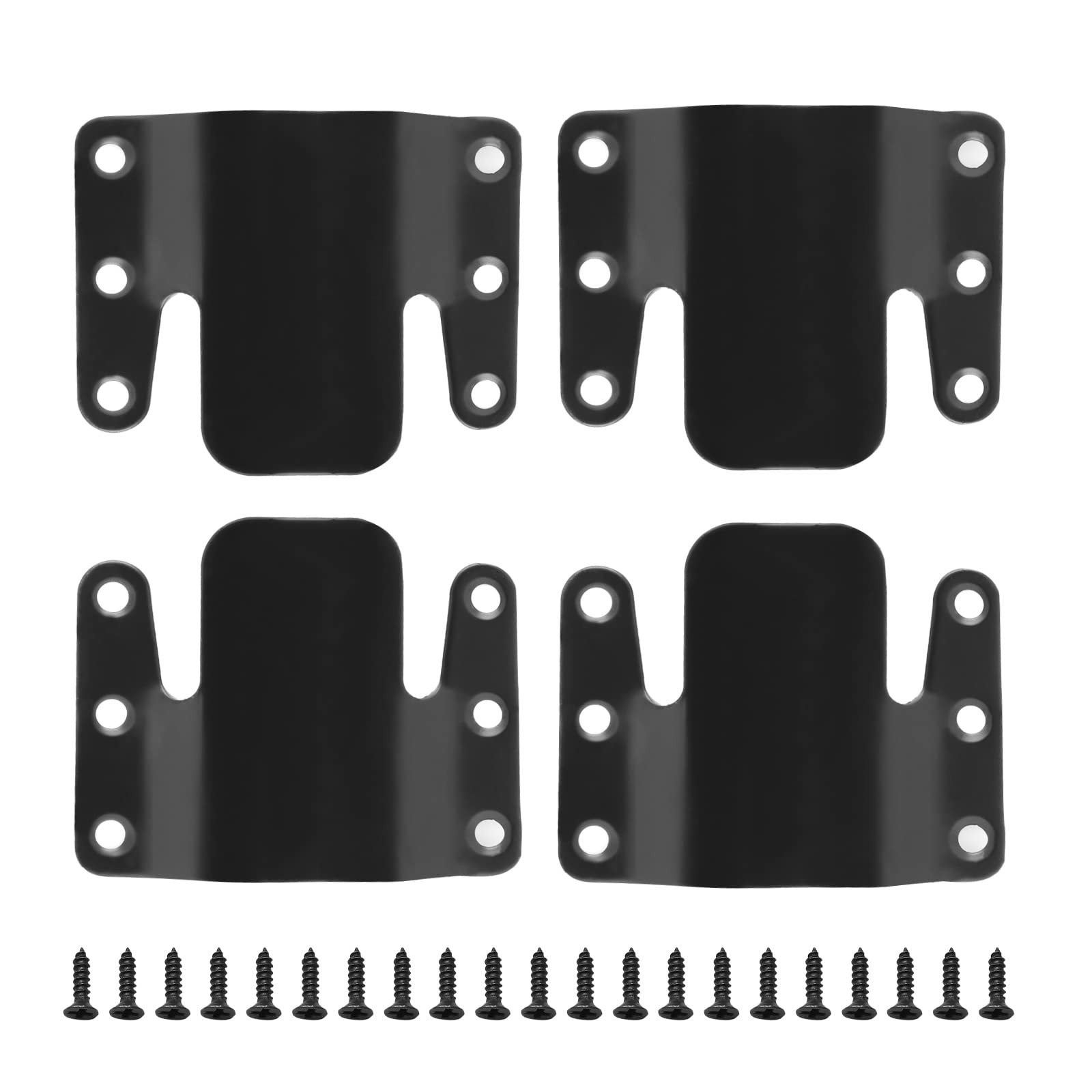 Cionyce 4 Pcs Sectional Couch Connectors, Sectional Sofa Connector Bracket Universal Sofa Interlocking Connector with Screws for Couch, Loveseat, Chair, Recliner(Black)