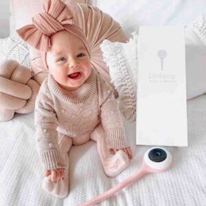 Lollipop Baby Monitor with True Crying Detection (Cotton Candy) - Smart WiFi Baby Camera - Camera with Video, Audio and Sleep Tracking