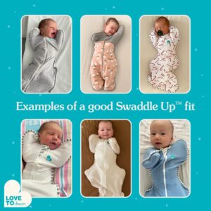 Love to Dream Swaddle UP Organic Lite 0.2 TOG, Stardust, Medium, 13-19 lbs, Better Sleep, Allow Baby to Sleep in Their Preferred Arms Up Position for Self-Soothing, Snug Fit Calms Startle Reflex