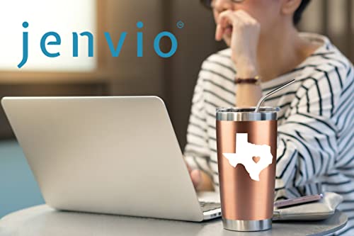 JENVIO Texas Gifts | Stainless Steel Travel Tumbler | with 2 Lids 2 Straws and Gift Box | Themed State Decor for Women Husband Sister Girlfriend Valentine's Day Gift (20 Ounce Rose Gold)