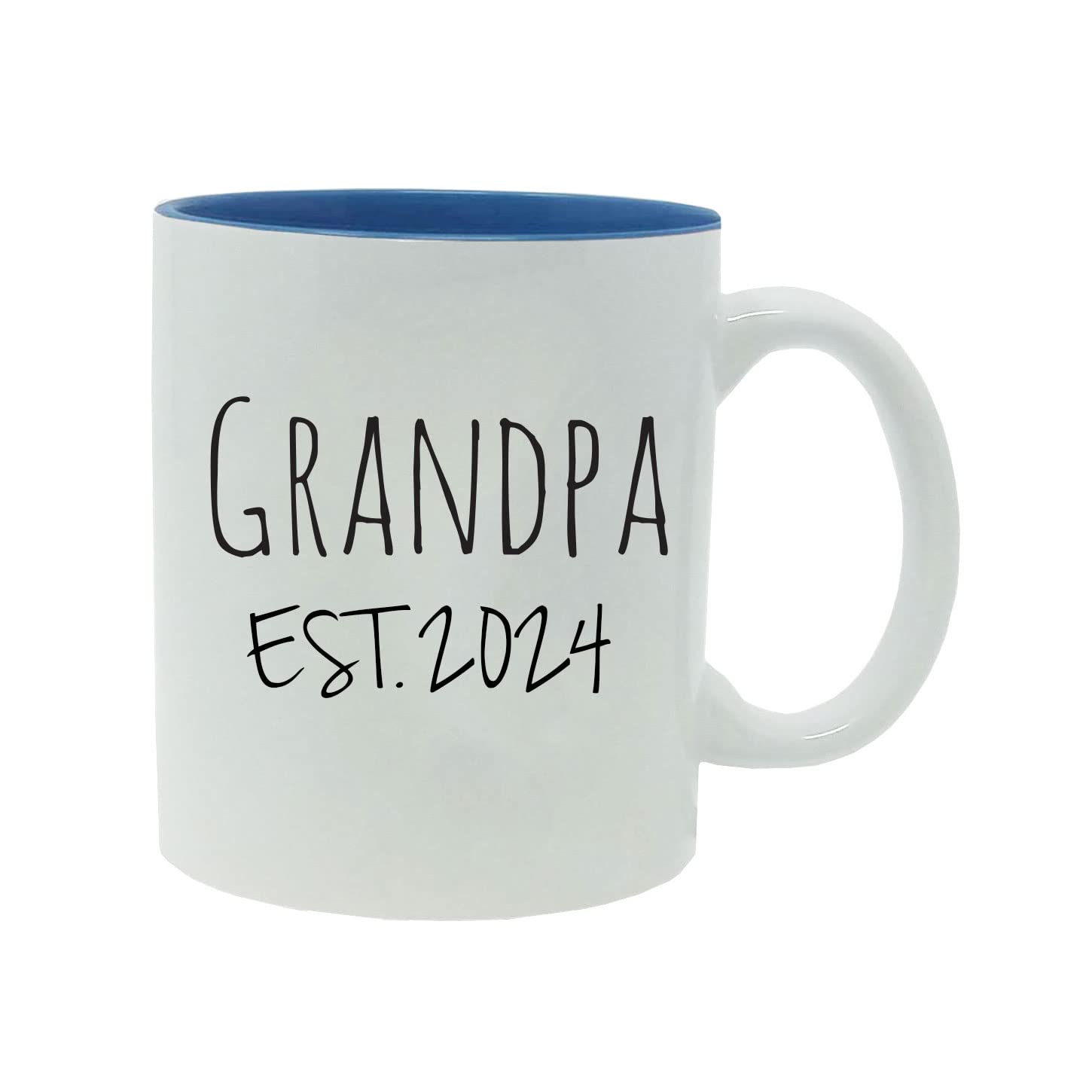 Grandpa Established Est. 2024 11-Ounce 11 oz Ceramic White Coffee Cup Mug with Gift Box