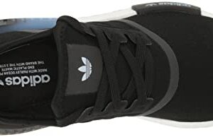 adidas Originals Women's NMD_R1 Sneaker, Black/White/Blue Dawn, 6