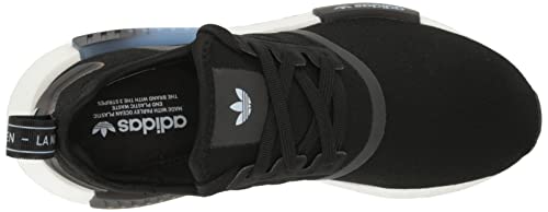 adidas Originals Women's NMD_R1 Sneaker, Black/White/Blue Dawn, 6