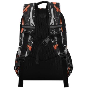 Dussdil Basketball Game Backpack Basket Ball Kids Backpacks Casual Daypack 16 inch Back Pack Laptop Bag Double Zipper Travel Sports Bags with Adjustable Shoulder Strap Backpack for Teens Girls Boys