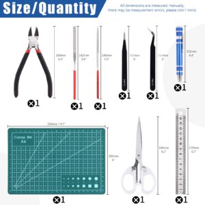 Glarks 39Pcs Gundam Model Tools Kit Model Building Tools Hobby Model Tools Modeler Basic Tool Model Kit Crafts Tools Universal for Model Cars Basic Model Building Fixing