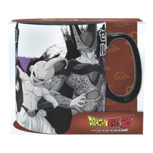 abystyle dragon ball z kakarot villans ceramic tea coffee mug 16 oz. features raditz, vegeta, frieza, buu and cell dbz drinkware dishwasher microwave safe anime manga merch