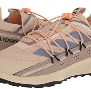 adidas Women's Terrex Voyager 21 Sneaker, Sand Strata/Silver Violet/Acid Orange, 8