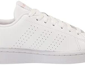 adidas Women's Advantage Sneaker, White/White/Wonder Taupe, 8.5