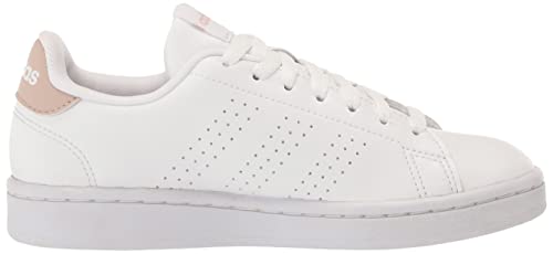 adidas Women's Advantage Sneaker, White/White/Wonder Taupe, 8.5