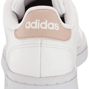 adidas Women's Advantage Sneaker, White/White/Wonder Taupe, 8.5