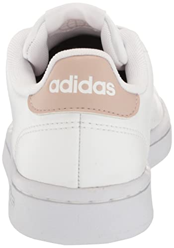 adidas Women's Advantage Sneaker, White/White/Wonder Taupe, 8.5