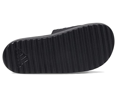 adidas Women's Adilette Platform Slide Sandal, Black/Black/Black, 8