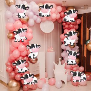 HANPLK Cow Print Birthday Party Decorations, Farm Animal Cow Print Birthday Party Supplies for Indoor Home, Outdoor Banner Porch Sign