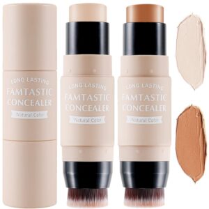 erinde contour highlighter stick with brush -bronzer pen, waterproof, longwear makeup(#03#04)