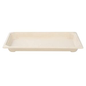 Restaurantware Pulp Tek 8.5 x 5.4 Inch Large Sushi Trays 100 Microwavable Bagasse Dishes - Lids Sold Separately Freezable Brown Bagasse Sugarcane Trays For Appetizers Or Entrees