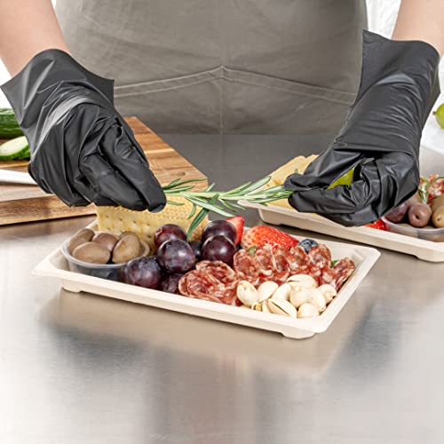 Restaurantware Pulp Tek 8.5 x 5.4 Inch Large Sushi Trays 100 Microwavable Bagasse Dishes - Lids Sold Separately Freezable Brown Bagasse Sugarcane Trays For Appetizers Or Entrees