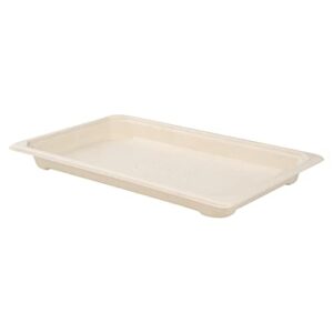 Restaurantware Pulp Tek 8.5 x 5.4 Inch Large Sushi Trays 100 Microwavable Bagasse Dishes - Lids Sold Separately Freezable Brown Bagasse Sugarcane Trays For Appetizers Or Entrees