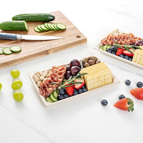 Restaurantware Pulp Tek 8.5 x 5.4 Inch Large Sushi Trays 100 Microwavable Bagasse Dishes - Lids Sold Separately Freezable Brown Bagasse Sugarcane Trays For Appetizers Or Entrees