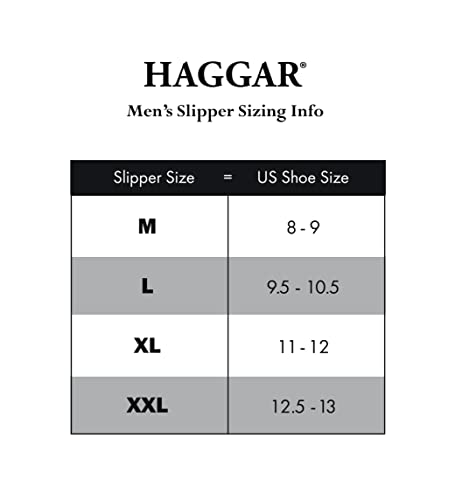 Haggar Men's Clog Slipper House Shoe Indoor/Outdoor with Memory Foam Comfort, Charcoal Felt, Large