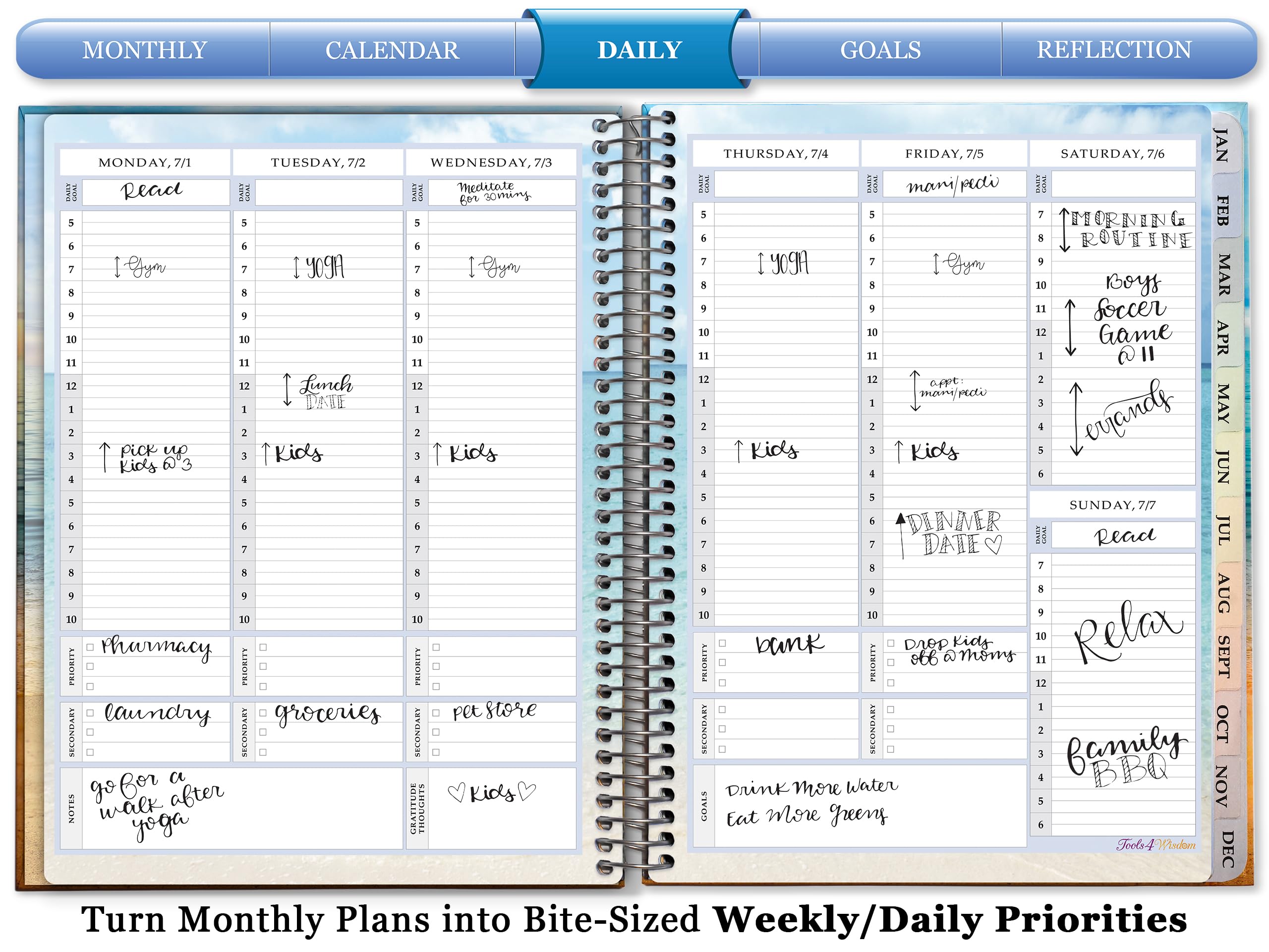 Tools4Wisdom 2024 Planner 2024 Calendar - 15 Month Dated October 2023-2024 Dec - Hardcover