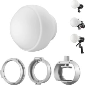 godox ml-cd15 softbox diffusion dome kit with 3 adapters for godox v1 ad100pro ad200pro v860iii v860ii v850ii tt685ii tt685 tt600 tt560ii tt520ii tt660s ad200 ml30 ml30bi ml60 ml60bi ad300pro ad400pro