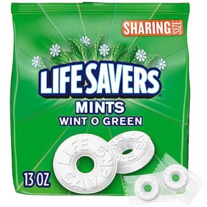 life savers wint-o-green breath mints hard candy, sharing size, 13 oz bag