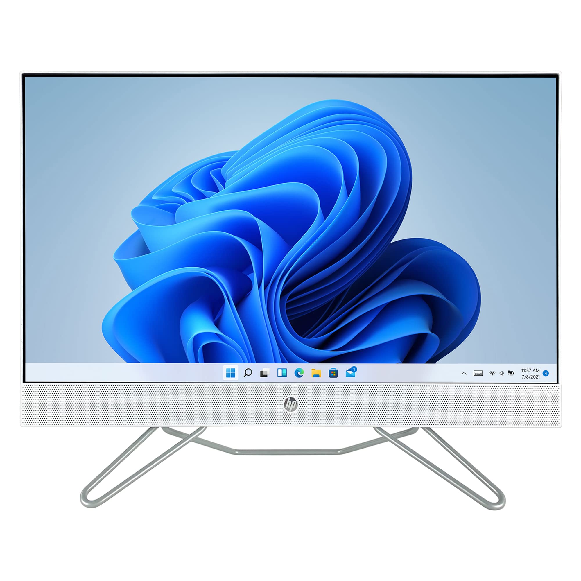 HP 27" Full HD Touchscreen All-in-One Desktop Computer - AMD Ryzen 7 5700U 8-Core up to 4.30 GHz Processor, 32GB DDR4 RAM, 1TB NVMe SSD + 2TB HDD, AMD Radeon Graphics, Windows 11 Pro