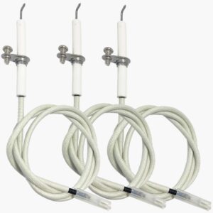 mcampas 3 packs grill igniter wire kit & ceramic electrode replacement parts for select gas grill models by aussie, bbq grillware and others