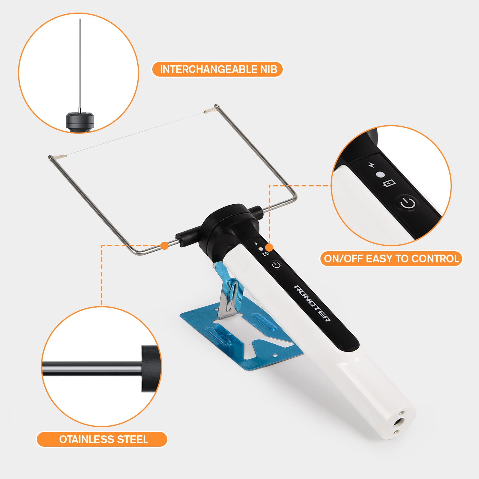 RONGTER 3 in 1 Hot Wire Foam Cutter kit, Foam Cutter Electric Styrofoam Cutting Tool 15W/ 6V, Heated Foam Carving Knife Kit with Cleaning Brush