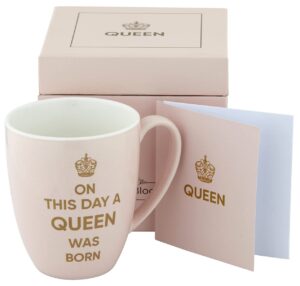 sipnbloom -- queen coffee mug queen mug queen gifts for women happy birthday gifts for women coffee mugs for women birthday cups for women happy birthday mug birthday gift mug pink coffee mug 14 oz