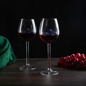 Wine Glasses with Shark Inside, 2 PCS Blue Unique Wine Glasses for Shark Lover Wedding Gifts