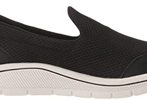 Skechers Women's Arch Walk Relaxed Fit Slip On Golf Shoe Sneaker, Black/White, 8.5