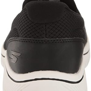 Skechers Women's Arch Walk Relaxed Fit Slip On Golf Shoe Sneaker, Black/White, 8.5