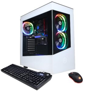 cyberpowerpc gamer master gaming pc, amd ryzen 3 4100 3.8ghz, geforce gt 1030 2gb, 8gb ddr4, 500gb pci-e nvme ssd, wifi ready & win 11 home (gma888a7), white