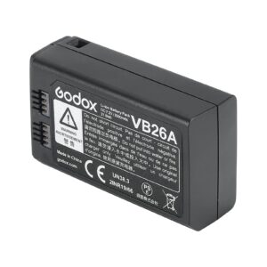 GODOX V1 Battery VB26A VB26 7.2V 3000mAh 21.6Wh Li-ion Battery V1-S V1-N V1-C V1F V1-O V1 Camera Flash and V860III V860III-S V860III-C V860III-N V860III-O V860III-F V850III AD100Pro MF-R76