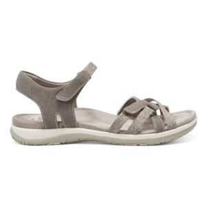 Earth Origins Women’s Sofia Sandals for Casual, Walking and Everyday - Granite - 7.5