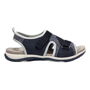 Earth Origins Women’s Saco Sandals for Casual, Walking and Everyday - Navy - 7 Wide