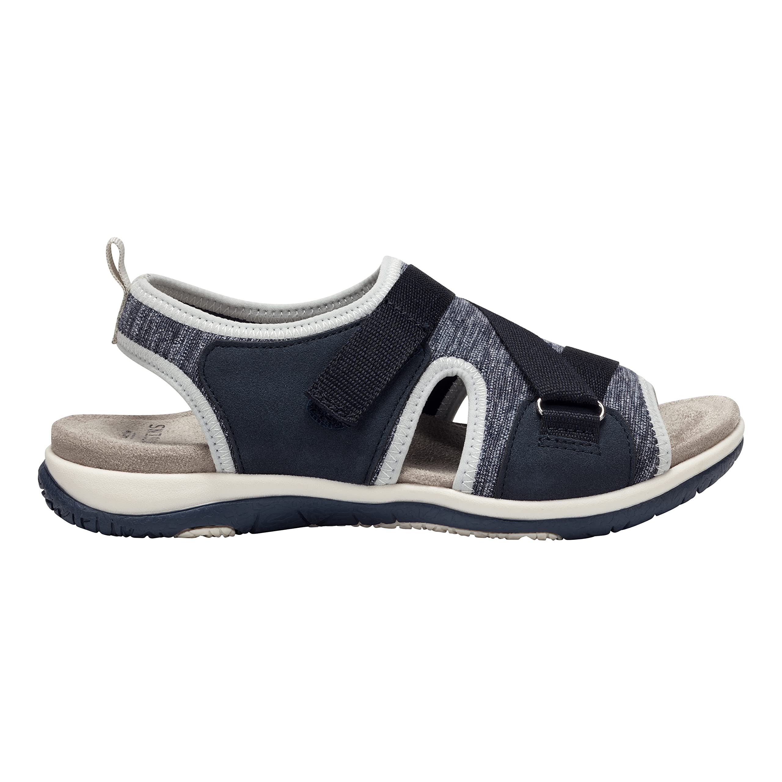 Earth Origins Women’s Saco Sandals for Casual, Walking and Everyday - Navy - 10 Wide