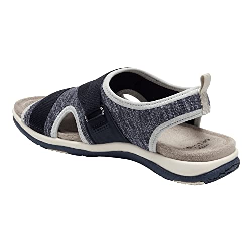 Earth Origins Women’s Saco Sandals for Casual, Walking and Everyday - Navy - 9.5 Wide