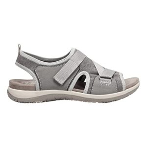 Earth Origins Women’s Saco Sandals for Casual, Walking and Everyday - Grey Multi - 9