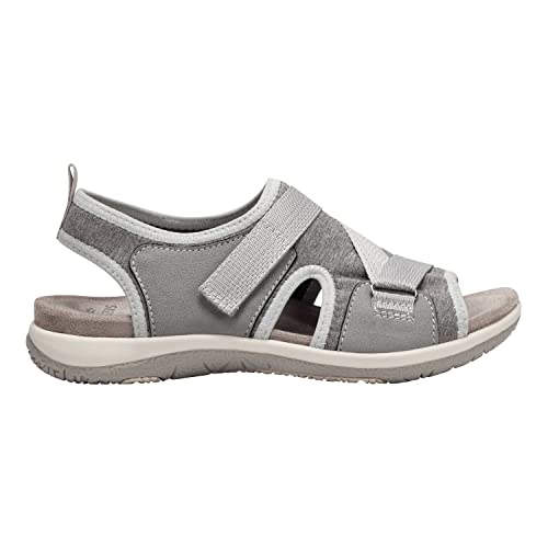 Earth Origins Women’s Saco Sandals for Casual, Walking and Everyday - Grey Multi - 9