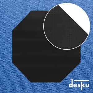 DESKU - Octagon Gaming Chair Mat, Computer and Office Chair Mat for Carpet, Black, 46 Inches x 49.5 Inches