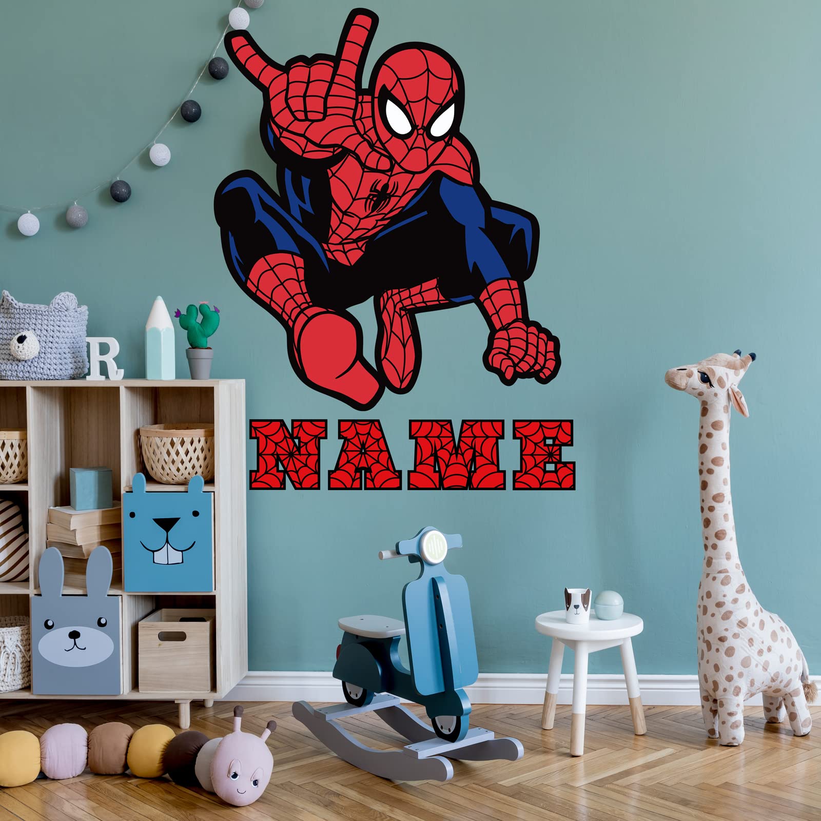 【3 Sizes】【You Design Your Text】17.7"W x 20.5"H Wall Decal with 26 Letters Wall Decor Wall Stickers Room Decorations for Bedroom Nursery Playroom Gifts - S Size, 45cm x 52cm