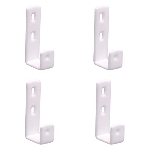 4pcs PVC Coated Bed Ladder Hooks, Iron Bunk Bed Ladder Hooks Brackets,Heavy Duty Hook Brackets for Bed Decoration Tool