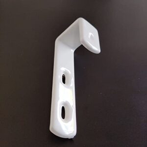 4pcs PVC Coated Bed Ladder Hooks, Iron Bunk Bed Ladder Hooks Brackets,Heavy Duty Hook Brackets for Bed Decoration Tool