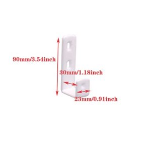 4pcs PVC Coated Bed Ladder Hooks, Iron Bunk Bed Ladder Hooks Brackets,Heavy Duty Hook Brackets for Bed Decoration Tool